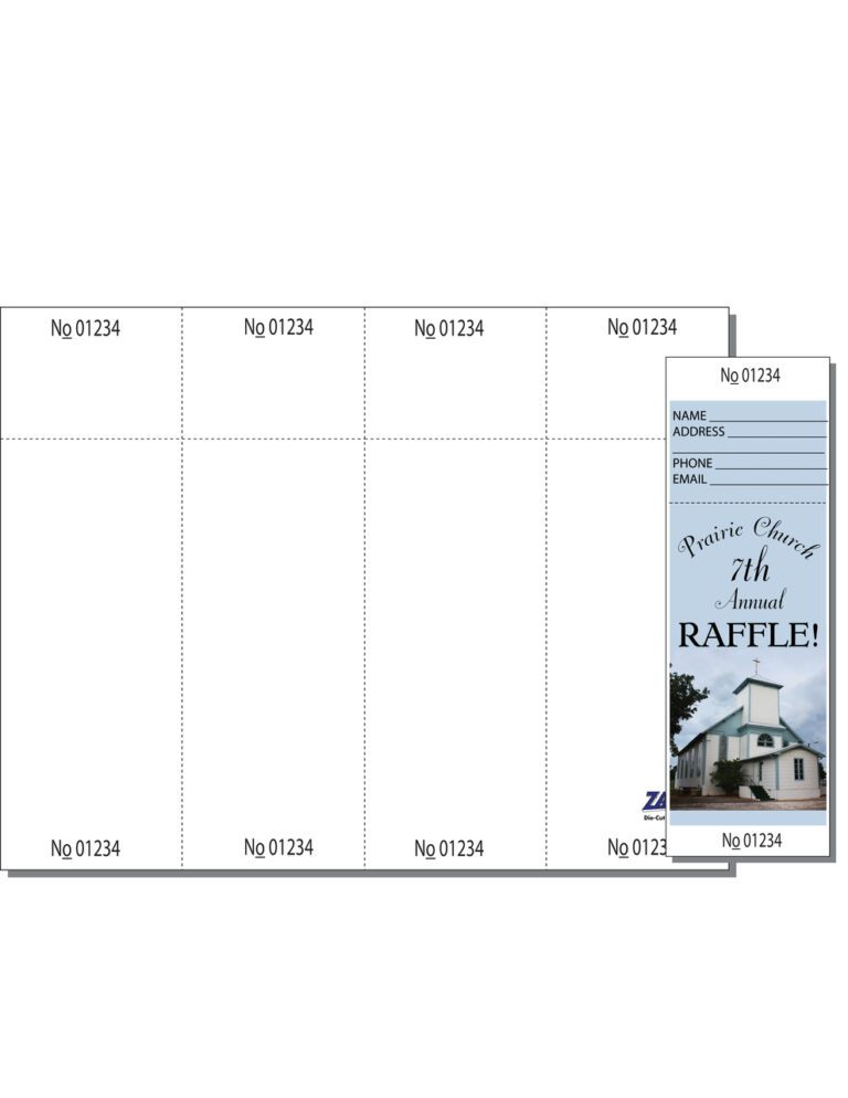 Compact 4-Up Ticket Paper: 400 Tickets from 100 Sheets